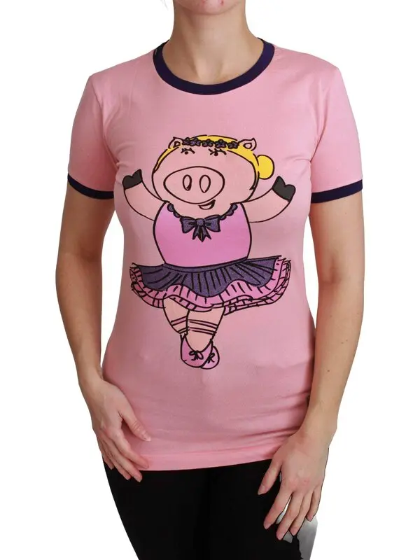 Dolce & Gabbana Year Of The Pig Cotton T-shirt - Pink