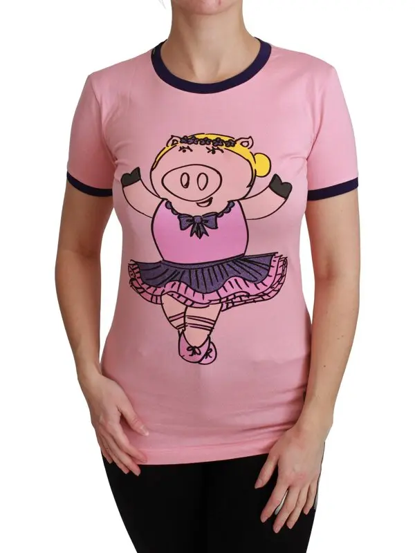 Dolce & Gabbana Year Of The Pig Cotton T-shirt - Pink