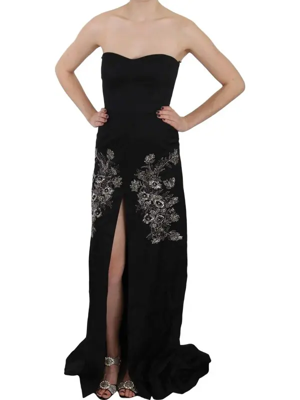 John Richmond Sequined Flare Gown - Black
