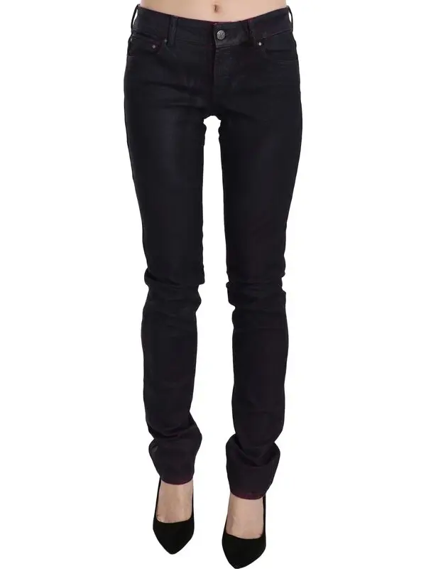Just Cavalli Low Waist Skinny Denim Pants - Black