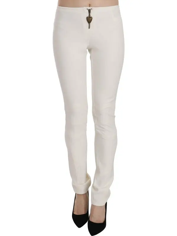 Just Cavalli Mid-rise Skinny Trousers - White