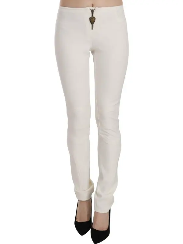 Just Cavalli Mid-rise Skinny Trousers - White