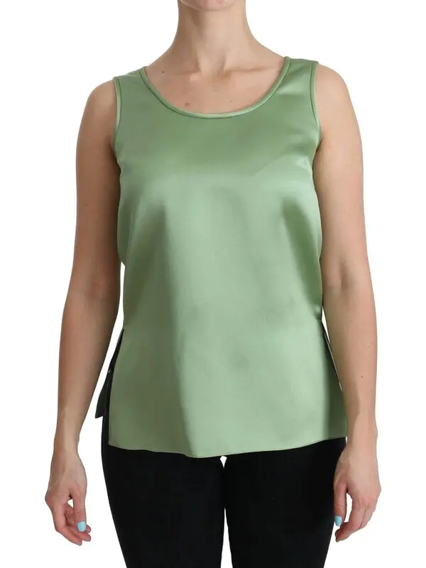 Dolce & Gabbana Sleeveless Silk Top - Green