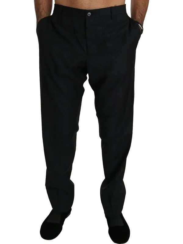 Dolce & Gabbana Dress Formal Trouser Wool Pants - Black