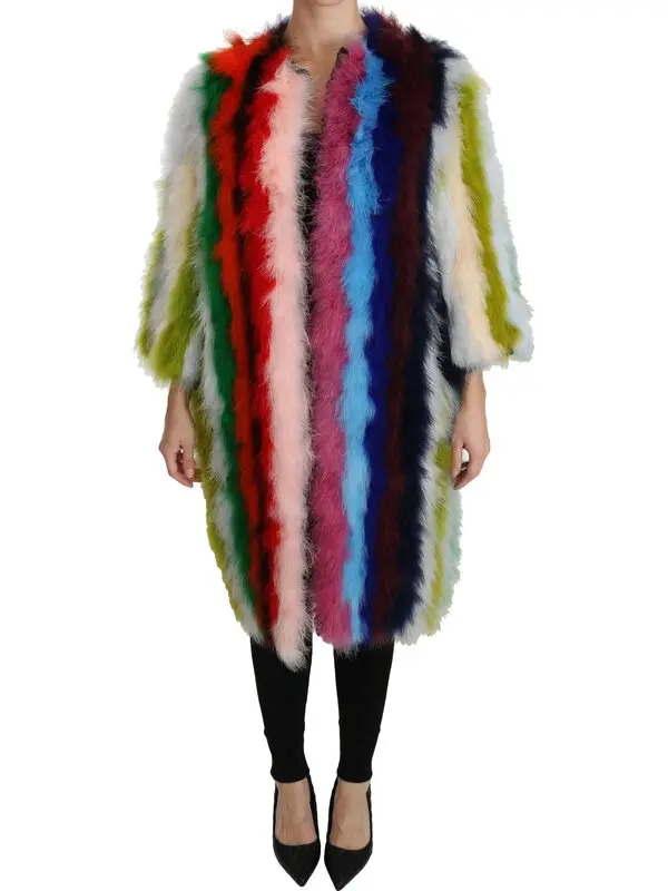 Dolce & Gabbana Turkey Feather Cape - Multicolor