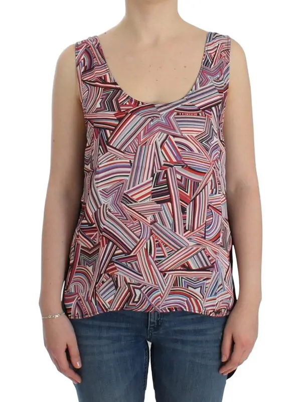 Costume National Sleeveless Printed Top - Multicolor
