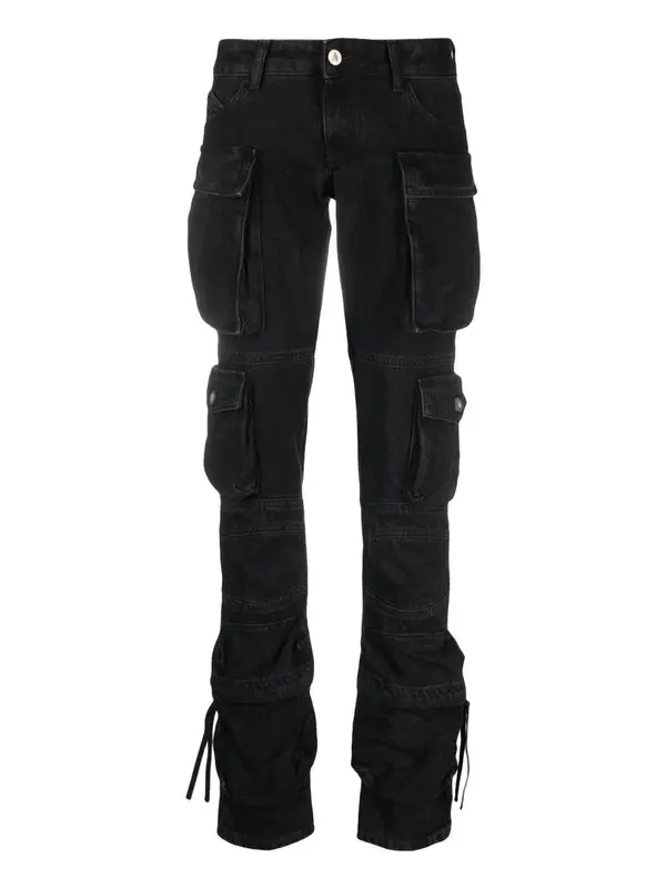 Attico Essie Cargo Jeans - Black