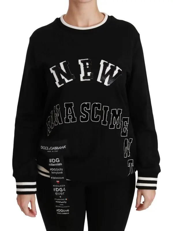 Dolce & Gabbana Crew Neck Rinascimento Sweater - Black