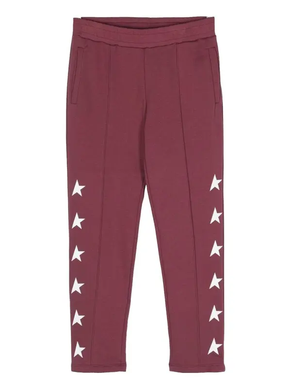 GOLDEN GOOSE Star-print Jersey Trousers - White,blue Royal