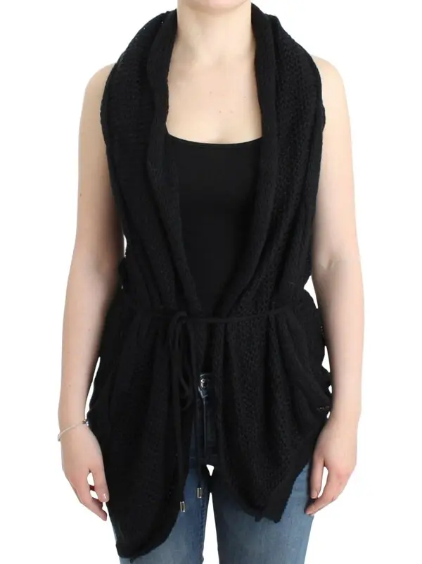 Costume National Sleeveless Knitted Cardigan - Black