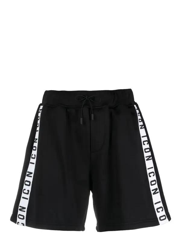 Dsquared2 Icon-stripe Drawstring Shorts - Black