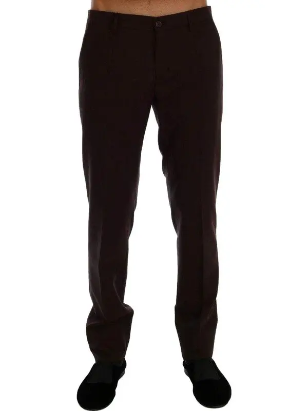Dolce & Gabbana Slim Fit Formal Trousers - Purple
