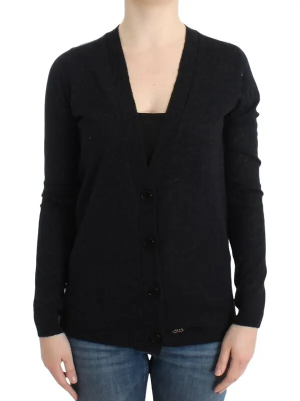 Costume National Wool Alpaca Blend Cardigan - Gray