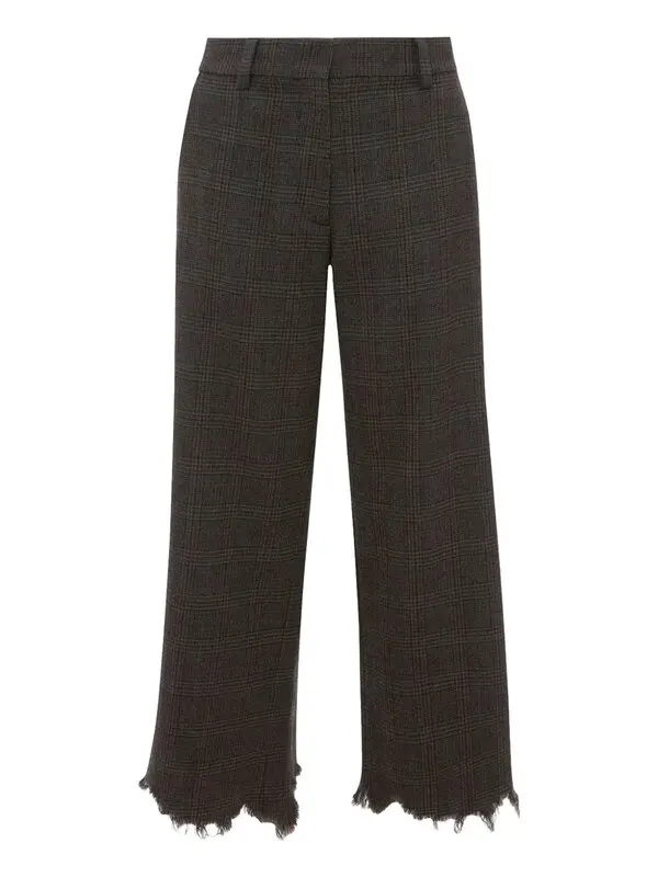 JW Anderson Distressed-effect Straight-leg Trousers - Grey