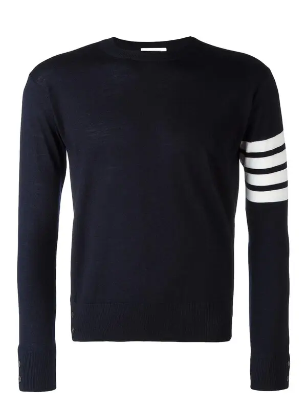Thom Browne 4-bar Merino Pullover - Navy