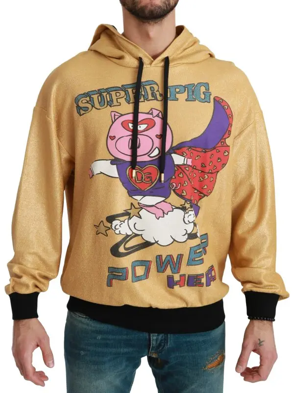Dolce & Gabbana Pig Of The Year Hooded Sweater - Gold