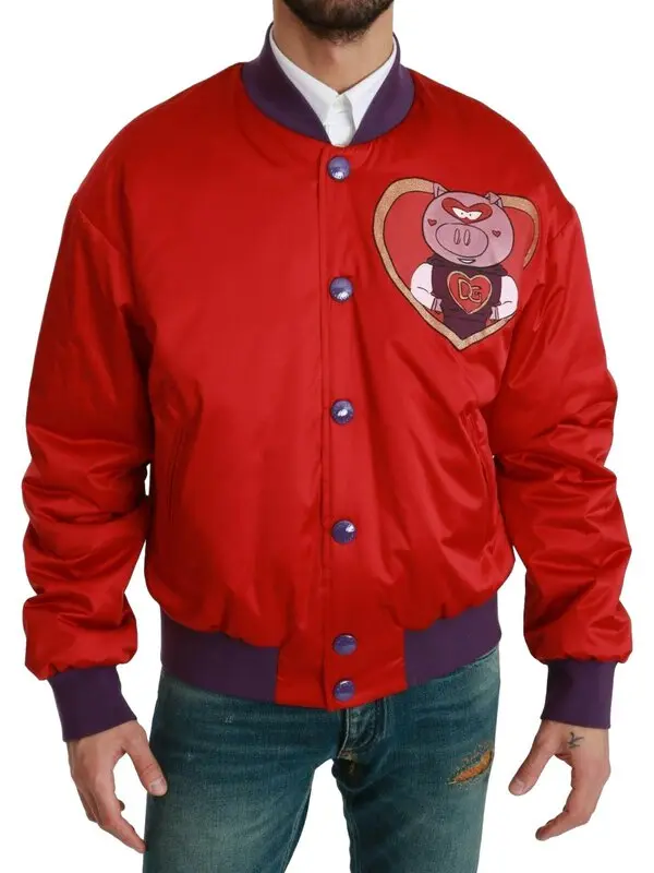 Dolce & Gabbana Year Of The Pig Bomber Jacket - Red