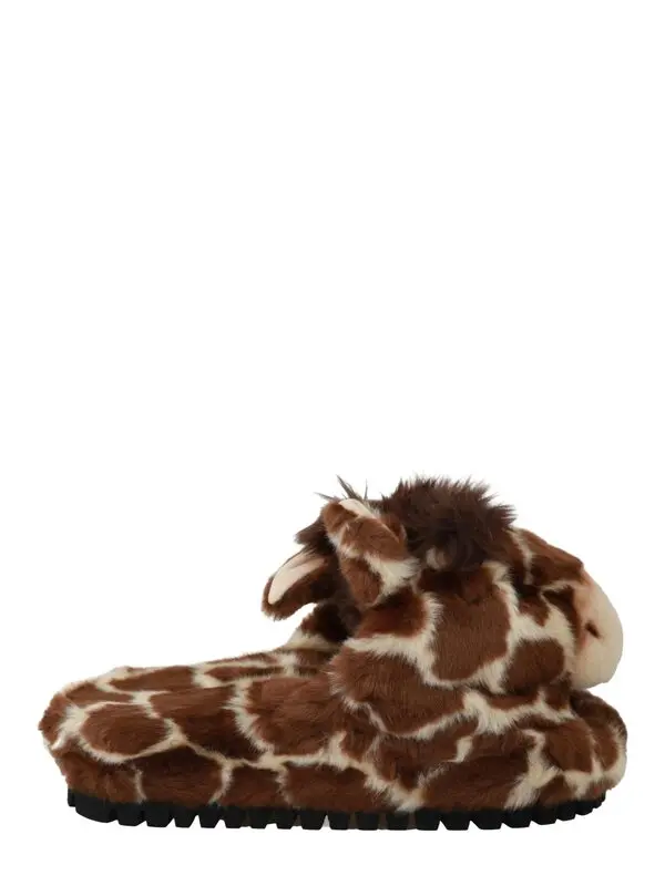 Dolce & Gabbana Giraffe Slippers - Brown