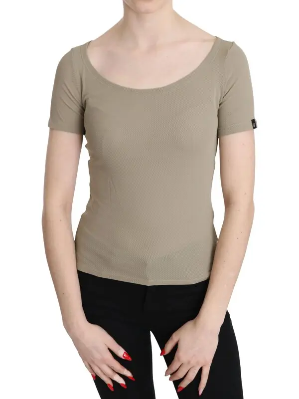 GF FERRE Short Sleeve Casual Tank Top Blouse - Gray