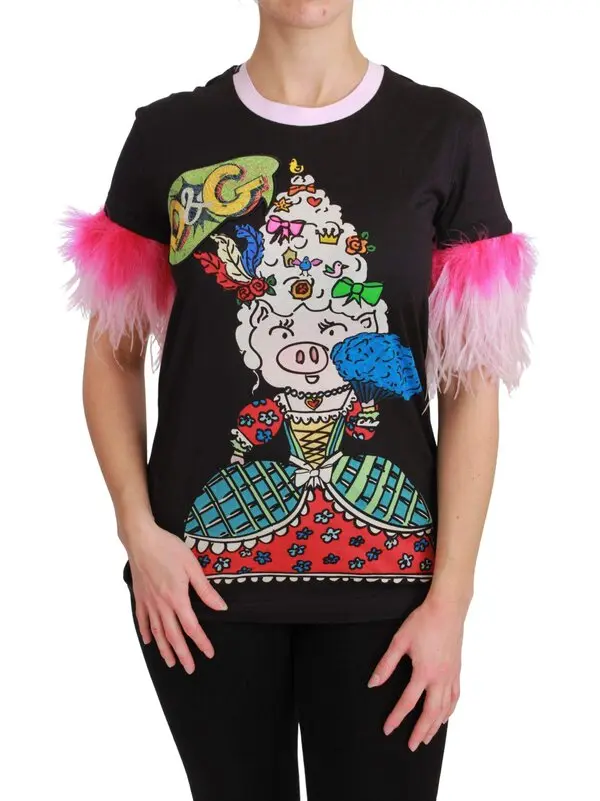 Dolce & Gabbana Year Of The Pig Printed T-shirt - Black