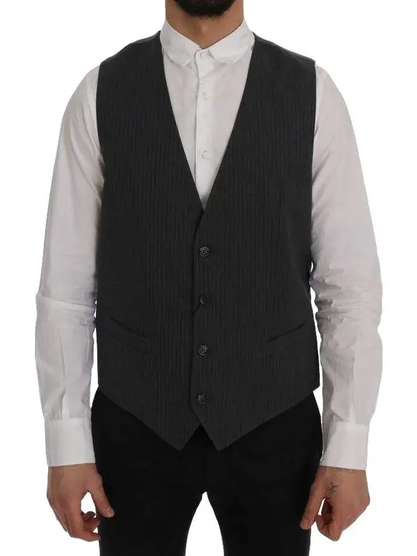 Dolce & Gabbana Staff Striped Vest - Gray