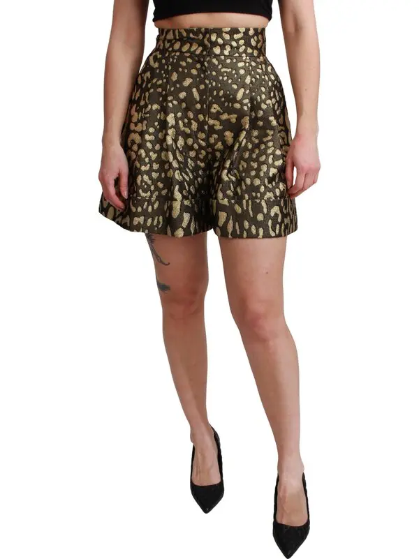 Dolce & Gabbana High Waist Mini Cotton Shorts - Black