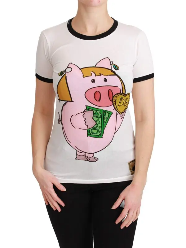 Dolce & Gabbana Year Of The Pig Cotton T-shirt - White