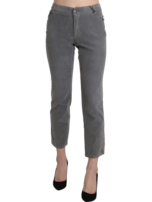 Ermanno Scervino Cropped Stretch Trousers - Gray