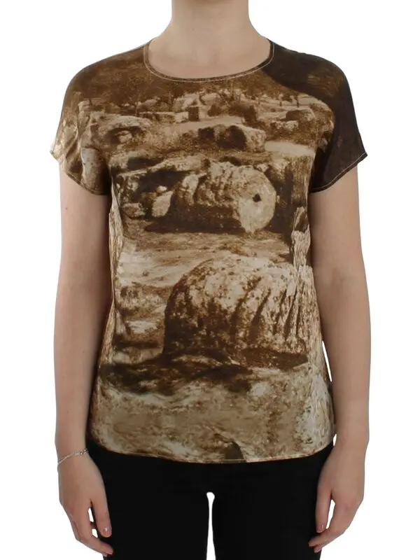 Dolce & Gabbana Taormina Silk Blouse - Brown