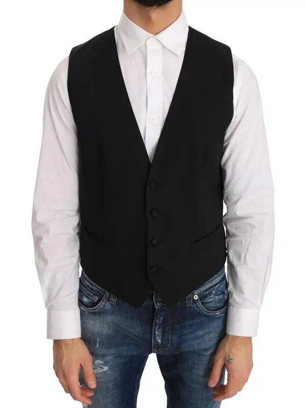 Dolce & Gabbana Slim Fit Vest - Black
