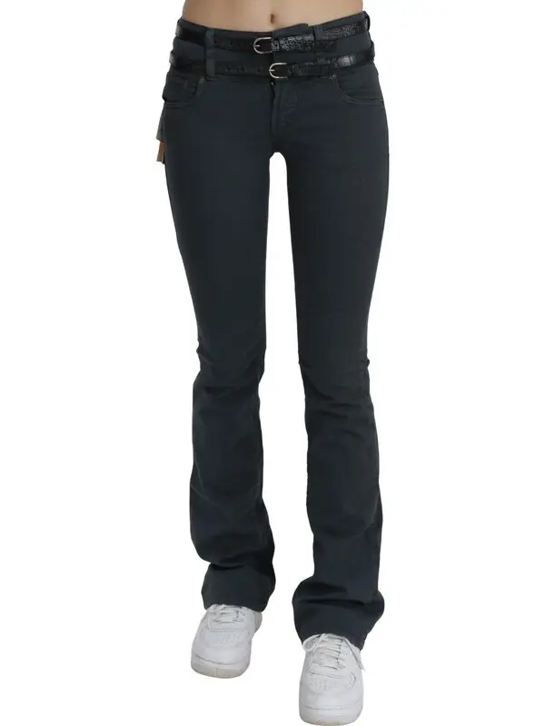 John Galliano Mid Waist Slim Flared Denim Trousers - Red