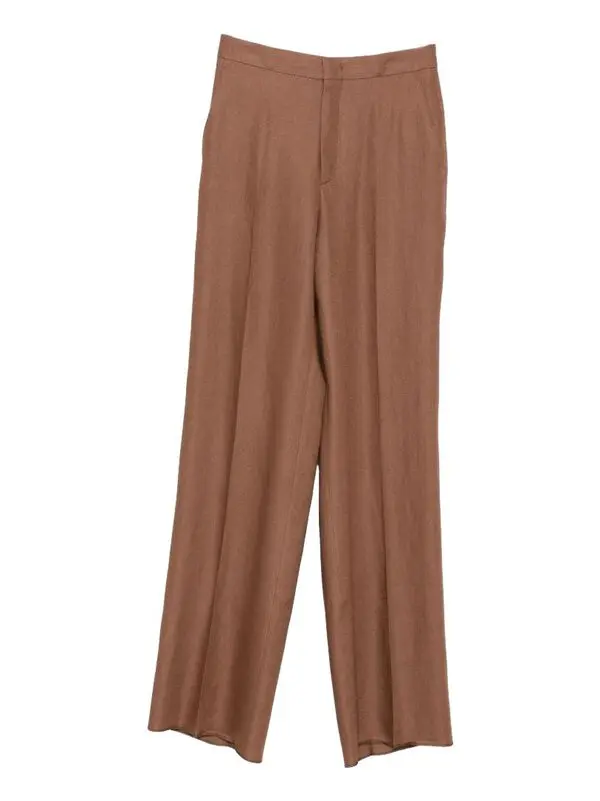 Tagliatore Linen Trousers - Brown