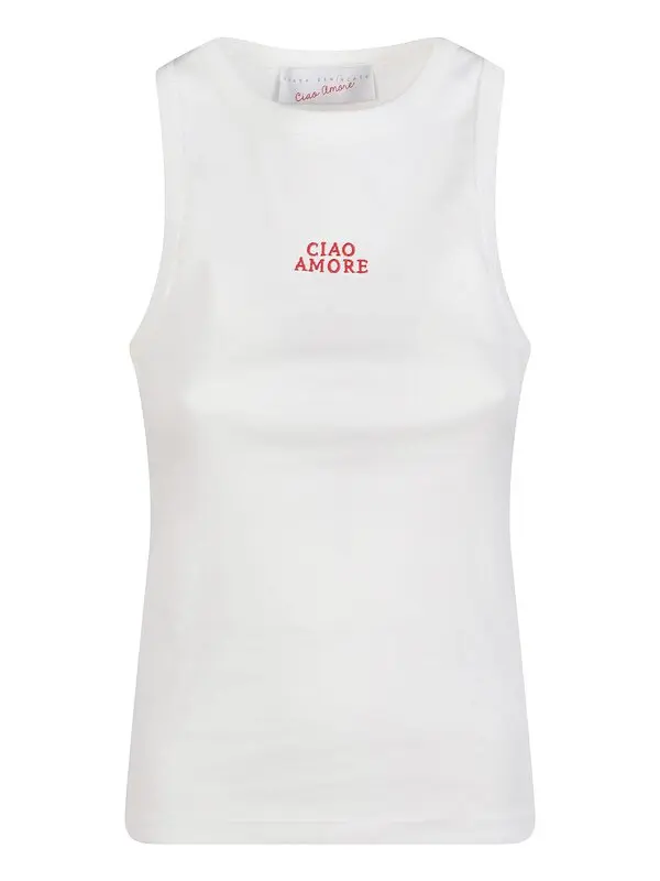 Giada Benincasa Ciao Amore Tank Top - White