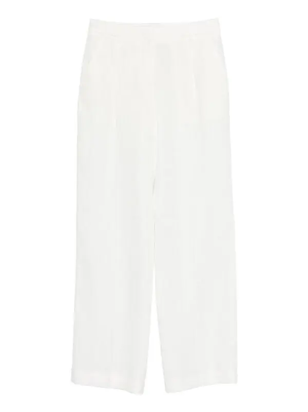 LARDINI Linen Trousers - White