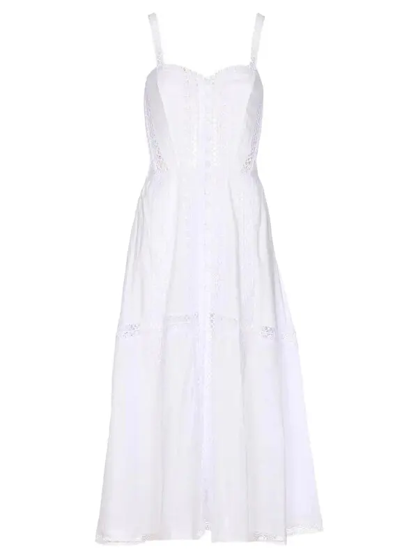 Charo Ruiz Ibiza Cotton Midi Dress - White