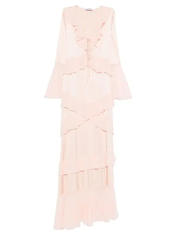 LES FILLES D'EVA Long Dress With Ruffles - Pink
