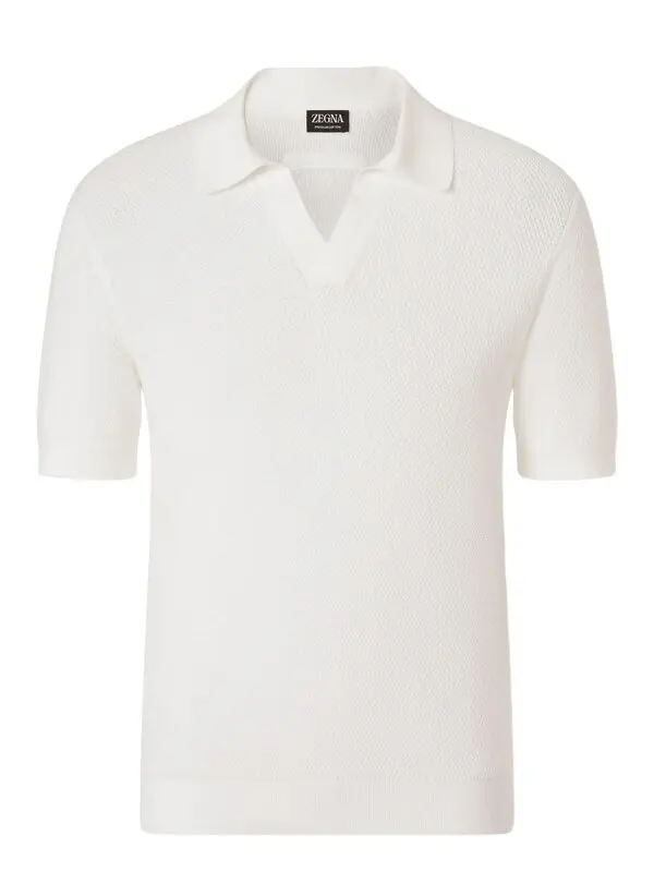 Zegna Cotton Polo Shirt - White