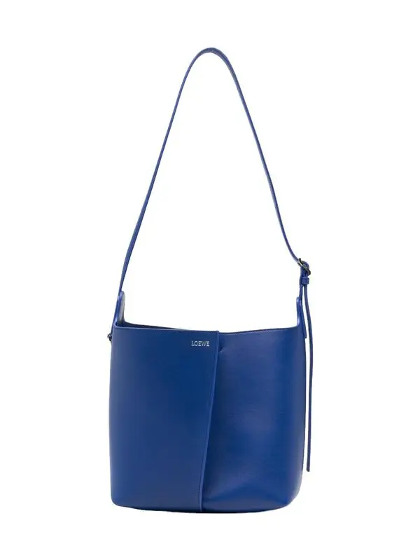 Loewe Bilbao Medium Leather Bucket Bag - Blue