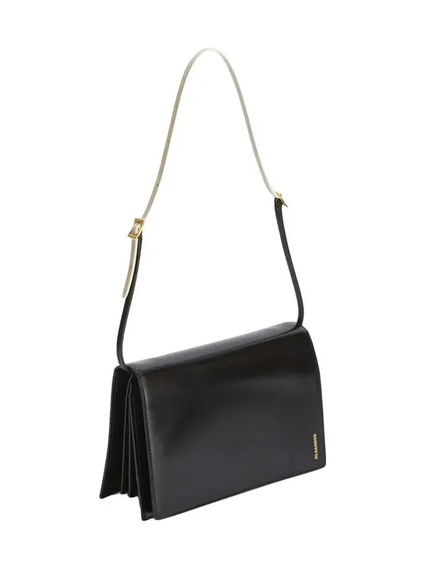 JIL SANDER Small Leather Crossbody Bag - Black