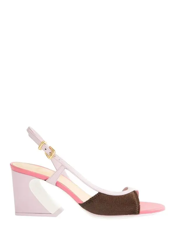 Fendi Arco Leather Pumps - Pink