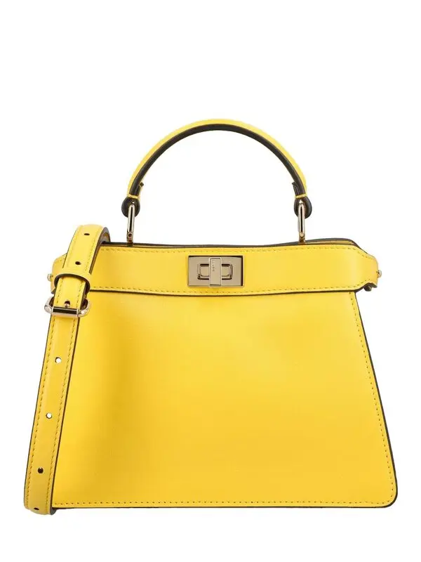 Fendi Peekaboo Iseeu Petite Leather Handbag - Yellow