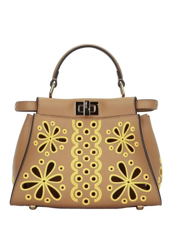 Fendi Peekaboo Mini Handbag - Beige