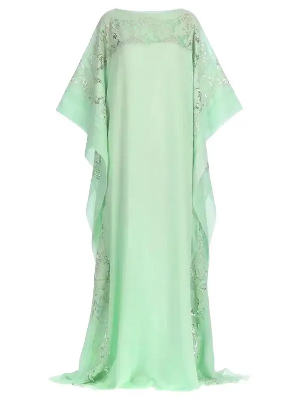 Ermanno Scervino Floral-embroidered Maxi Dress - Green