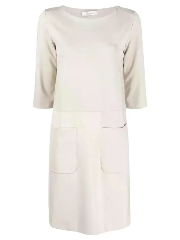 Max Mara Patch-pocket Shift Dress - Neutrals