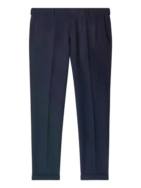 Paul Smith Seersucker Tailored Trousers - Blue