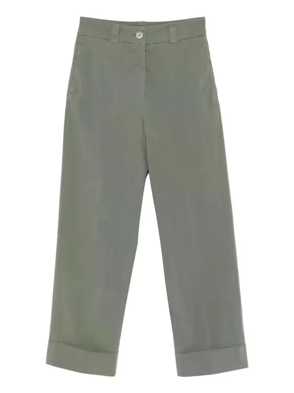 Peserico Turn-up Cuff Trousers - Green
