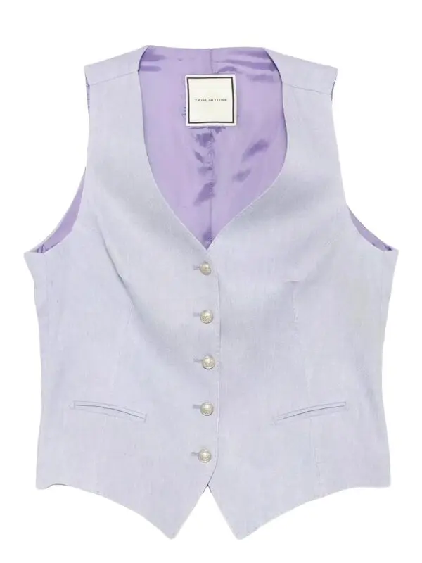 Tagliatore Button-up Waistcoat - Purple