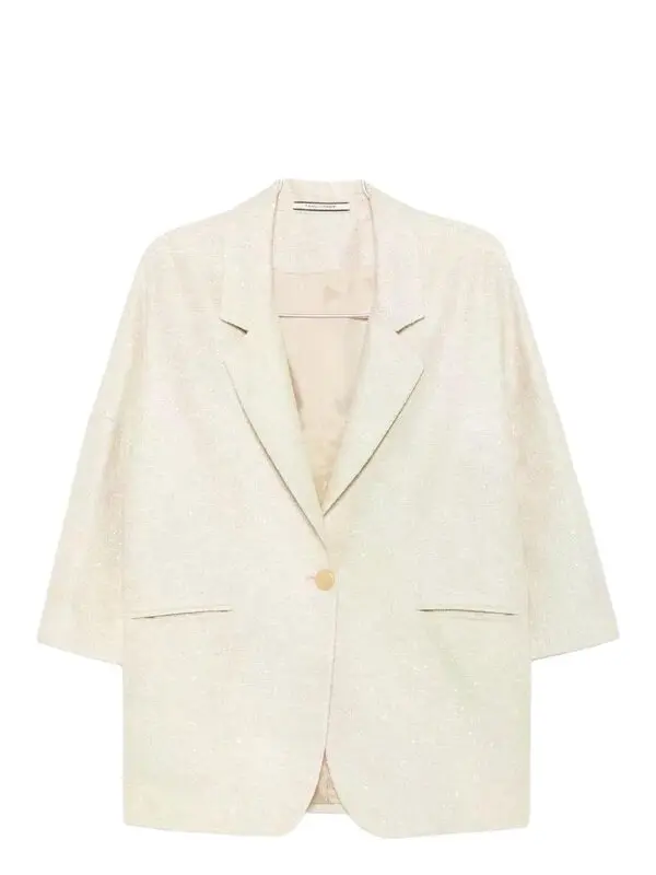 Tagliatore Single-breasted Three-quarter Sleeve Jacket - Neutrals