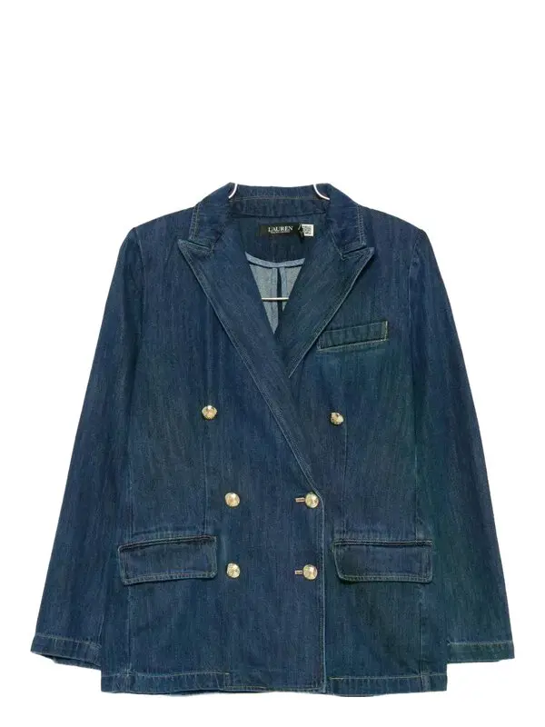 Ralph Lauren Double-breasted Denim Jacket - Blue