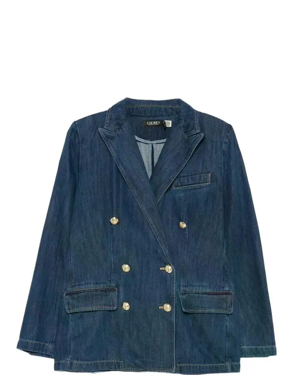 Ralph Lauren Double-breasted Denim Jacket - Blue